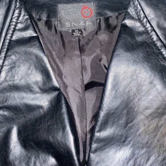 Snap | Jackets & Coats | Snap Black Leather Jacket | Poshmark